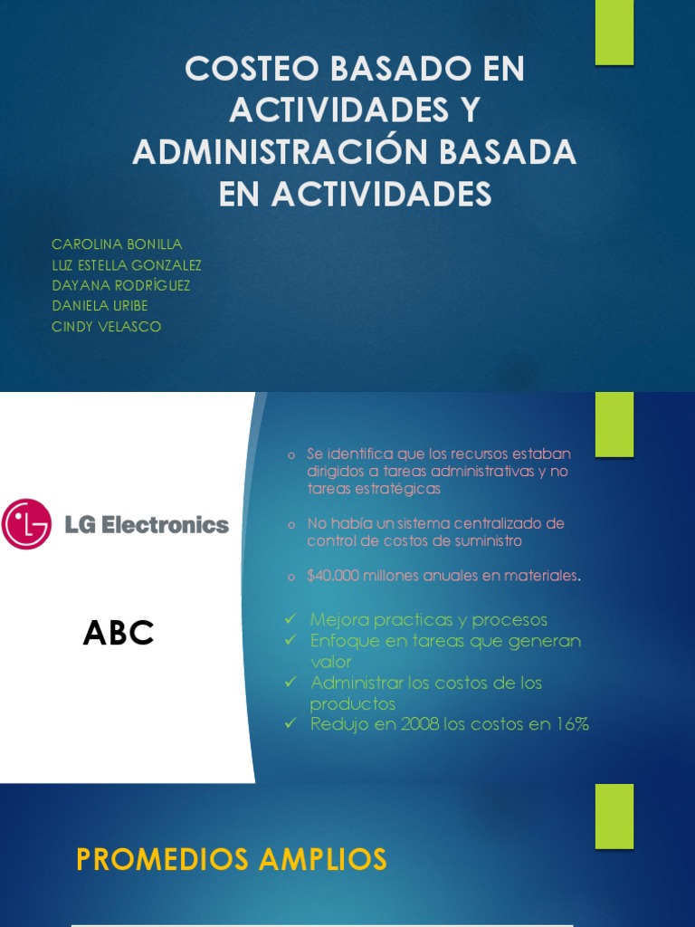 Costeo ABC | PDF | Costo | Diseño