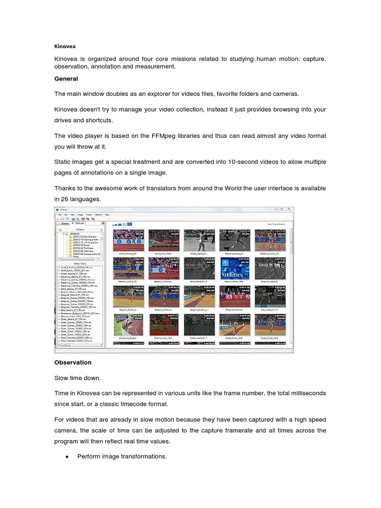 Kinovea | PDF | Video | Camera