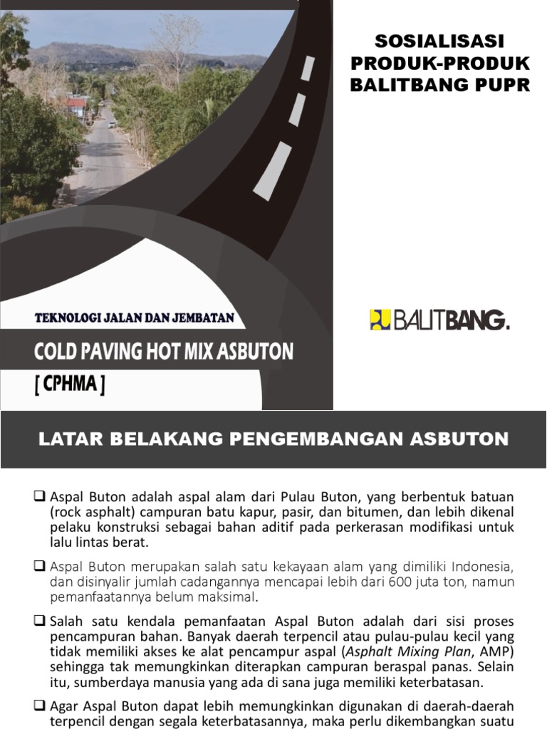 Sosialisasi Produk-Produk Balitbang PUPR - CPHMA | PDF