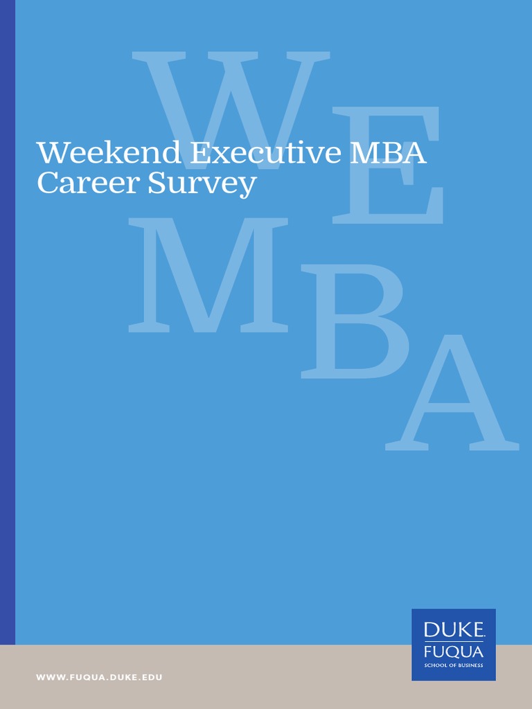 Duke Weekend Executive Career Survey 2017 | Download Free PDF | Master ...