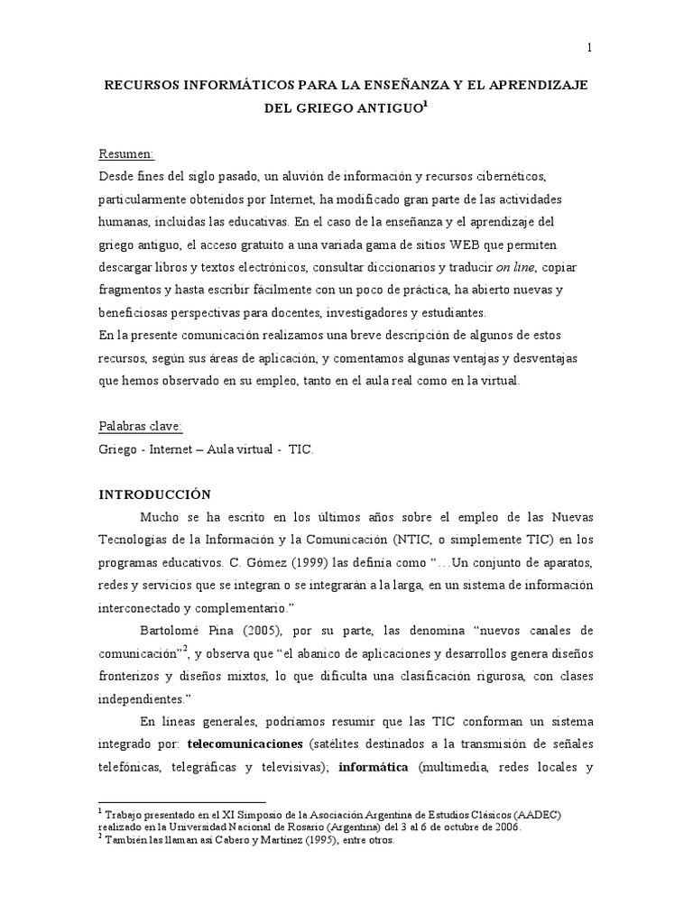 Griego, Latín y TIC | PDF | Moodle | Tecnología de información y ...