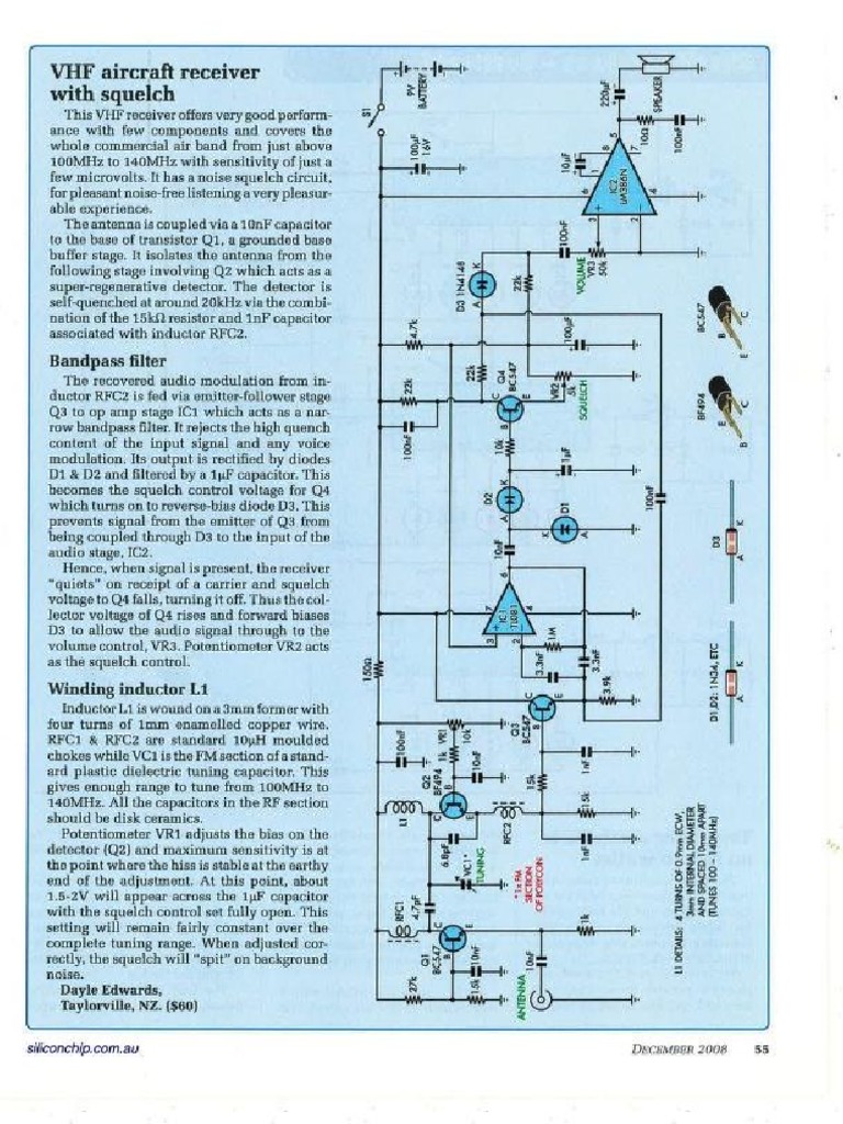 Airband Squelch Silicon Chip Magazine 2008-12 Dec 0056 | PDF