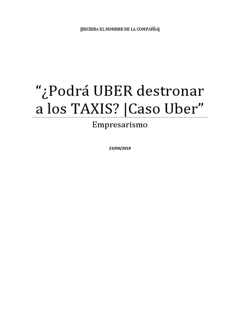 Caso Uber | PDF | Transporte | Business