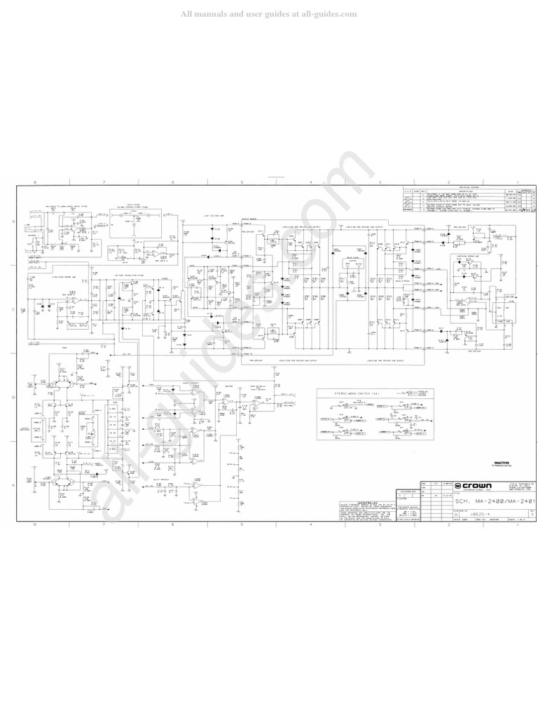 Crown Macro Tech Ma 2400 Amplifier 3 | PDF