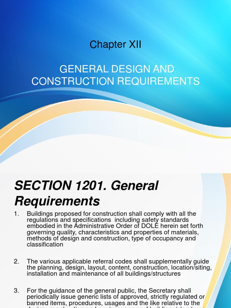 General Design and Construction Requirements | Download Free PDF ...