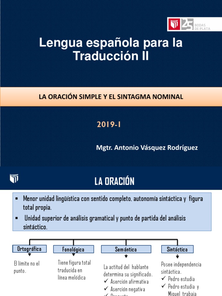 Diapositiva 02 | PDF | Asunto (gramática) | Oración (Lingüística)