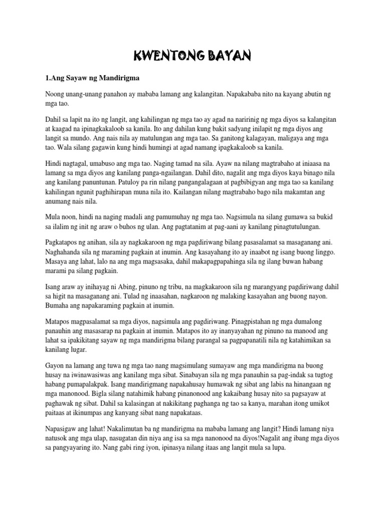 Kwentong Bayan | PDF