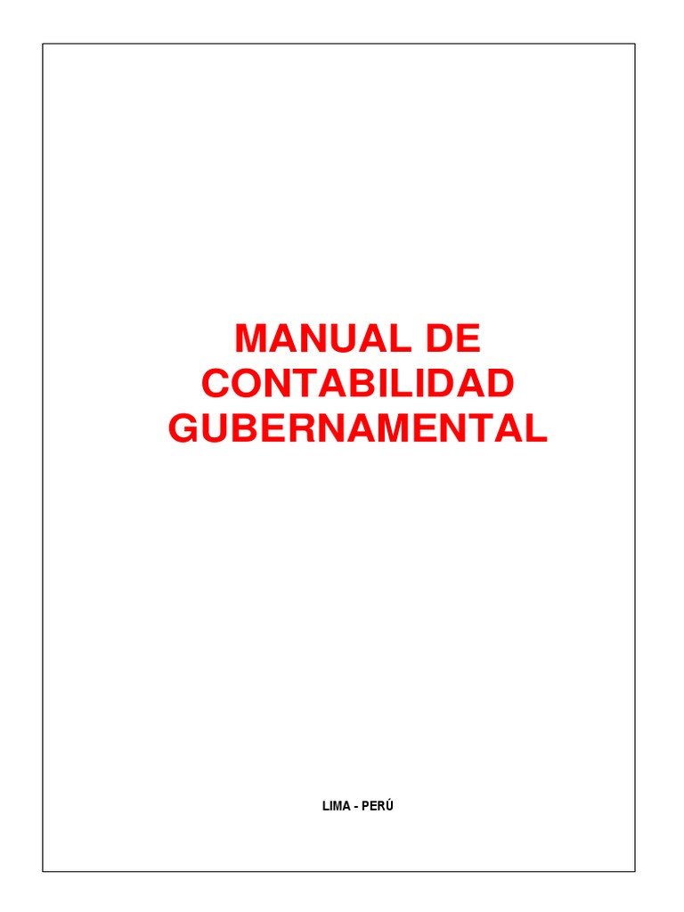 P.C.G. - Manual de Contabilidad Gubernamental | PDF | Presupuesto del ...