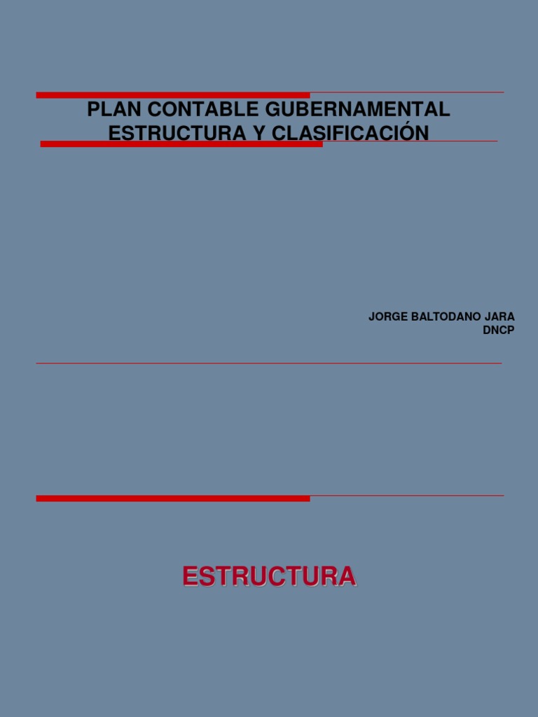 Plan Contable Gubernamental | PDF | Contabilidad | Bienes (Ley)