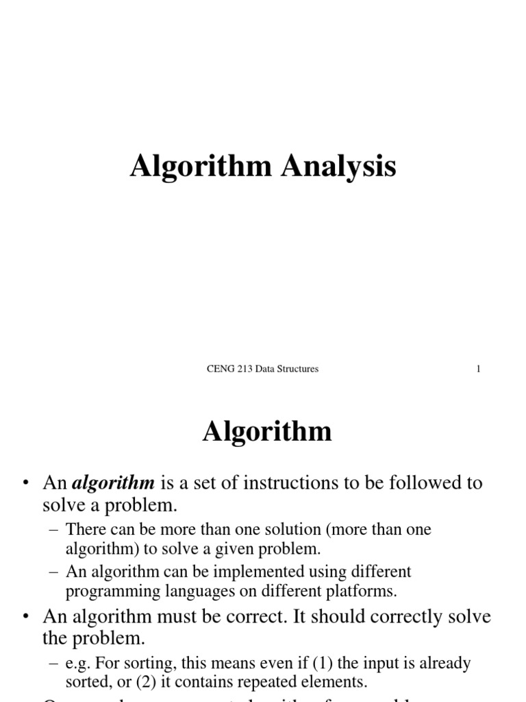 Algorithm Analysis Guide | PDF | Time Complexity | Algorithms