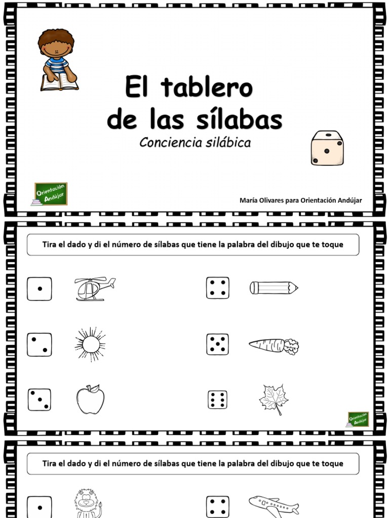 Actividad de sílabas con dado | PDF | Artes del Lenguaje y Comunicación