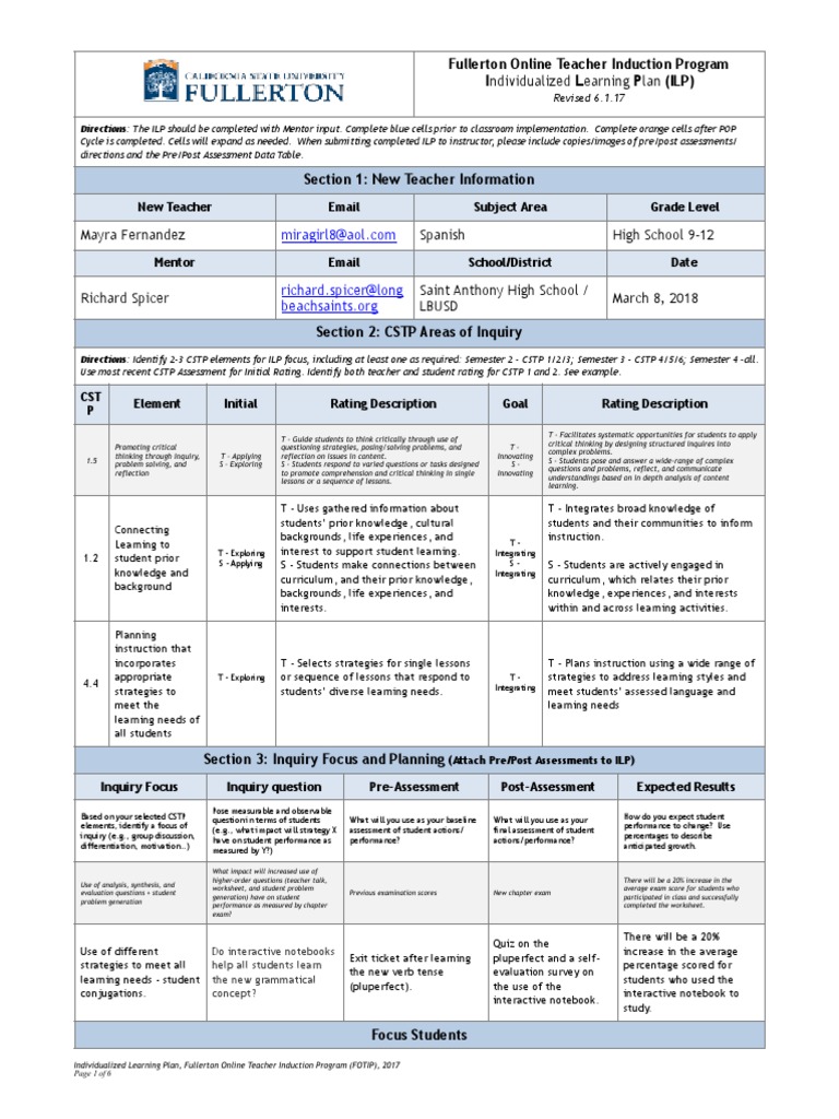 Ilp 2 | PDF | Question | Curriculum