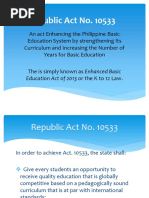 RA 10533: K-12 Law Overview | PDF