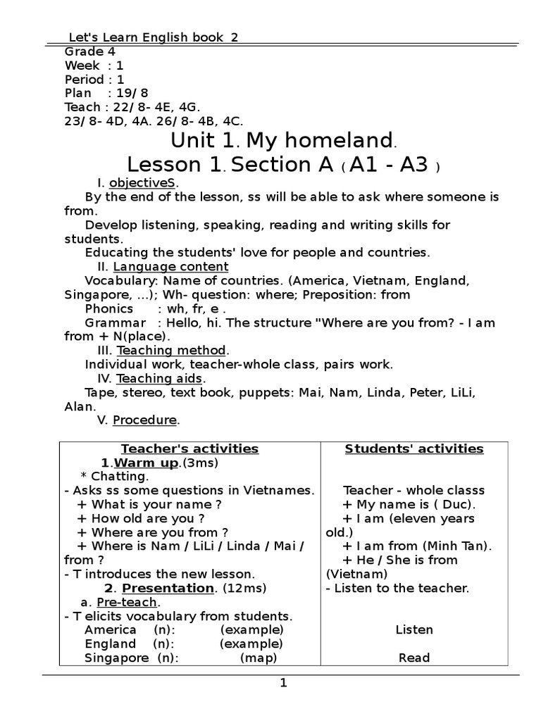 Let's Learn English Book 2 | PDF | Vocabulary | Teachers