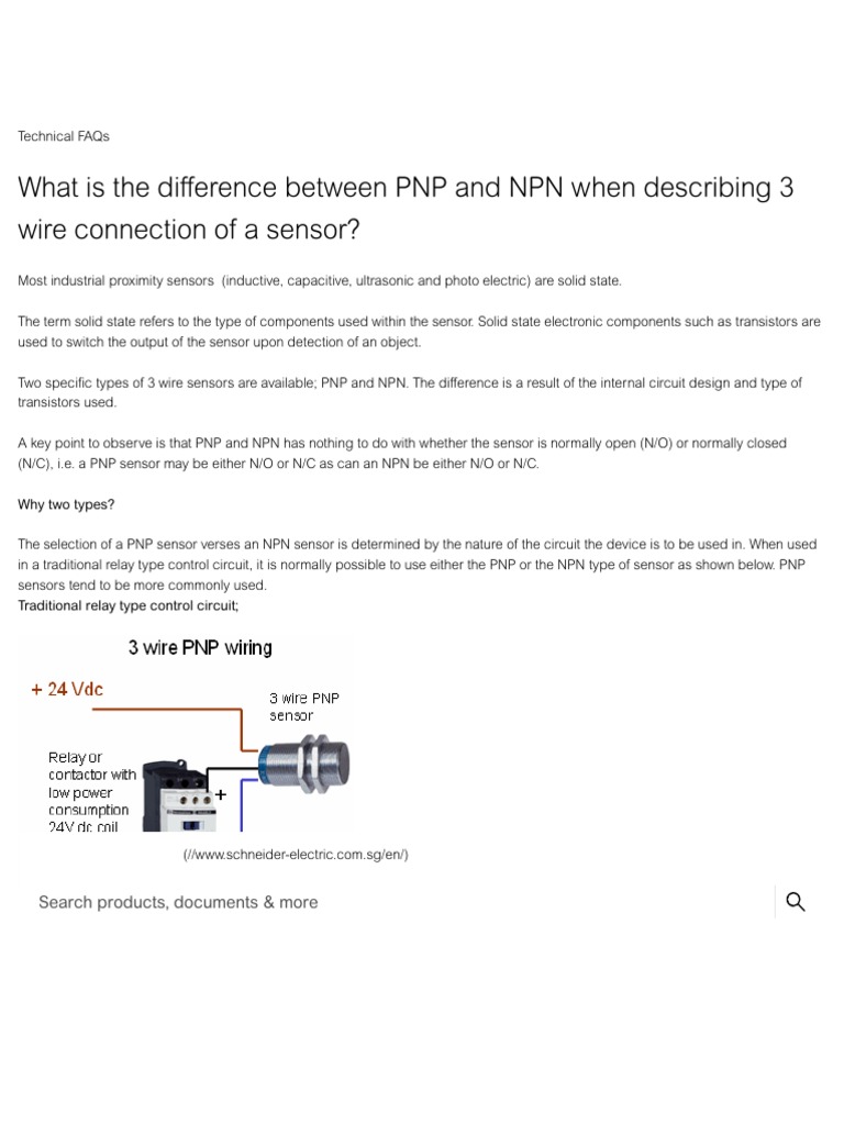 What Is The Difference Between PNP and NPN When Describing 3 Wire ...