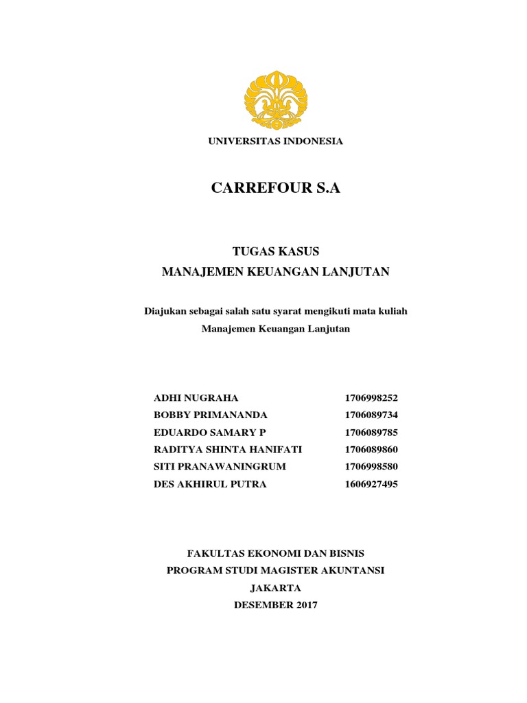 Group Case Study Week 14 - Carrefour | PDF