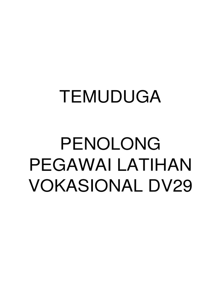 Cover File Temuduga | PDF