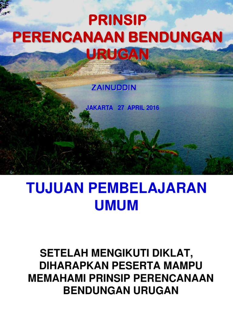 D4a60 Prinsip Desain Bendungan Urugan PDF | PDF