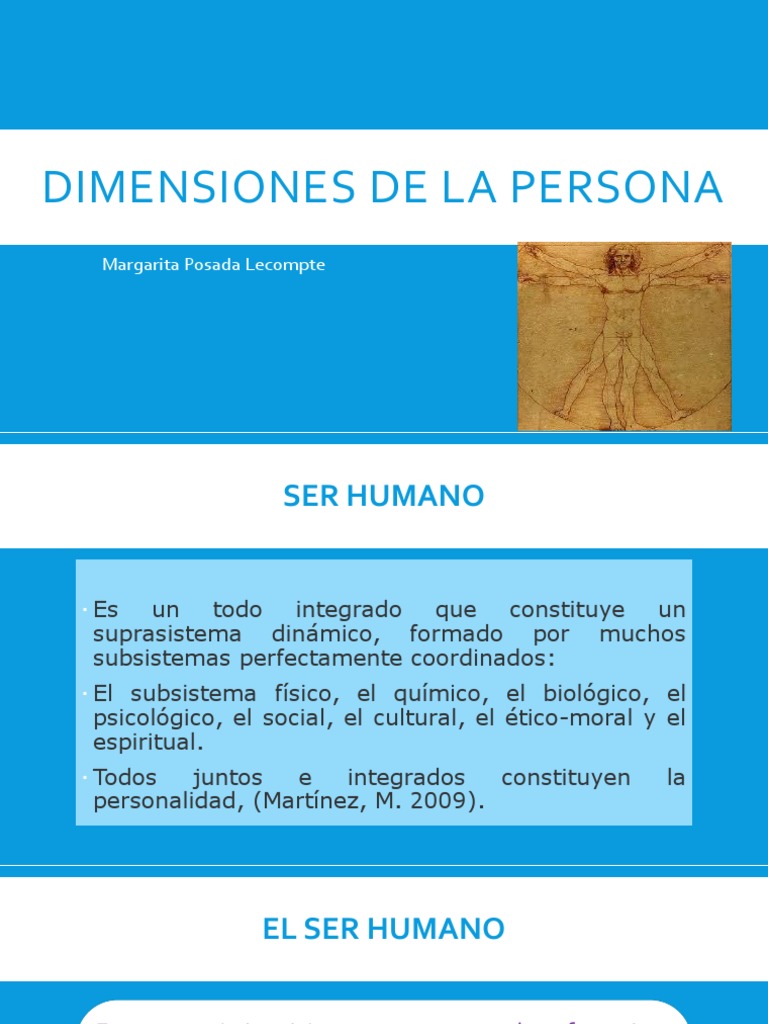 Clase 1 Dimensiones de La Persona | PDF | Psique (psicología) | Homo ...