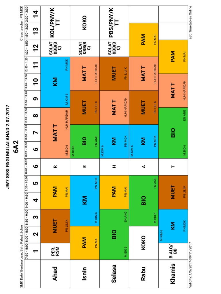 SDBL Timetable | PDF