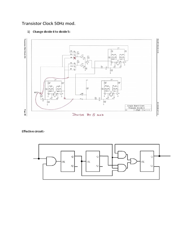 Transistor Clock 50Hz Mod.: 1) Change Divide 6 To Divide 5 | PDF ...