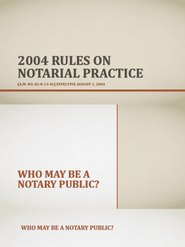 Notarial Practice Rules in the Philippines | PDF | Notary Public ...