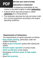 Powerpoint Carburettor Systems | PDF | Carburetor | Engines