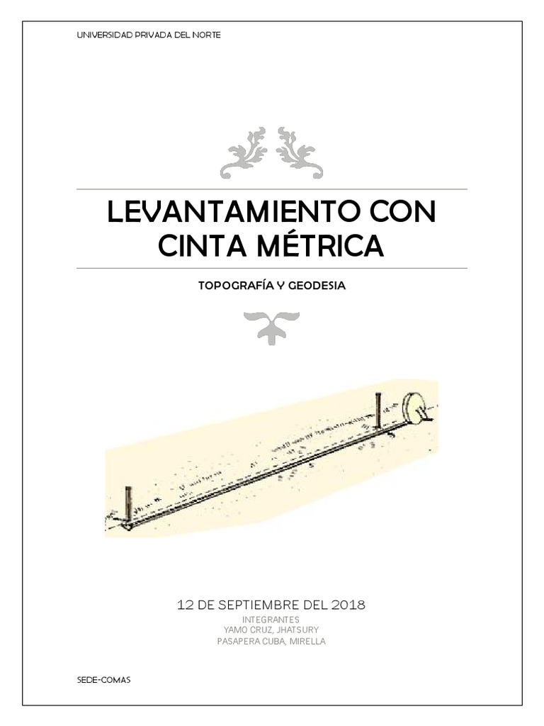 Levantamiento Con Cinta Métrica | PDF | Medición | Topografía