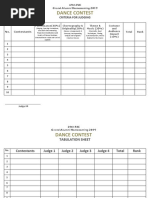 Duet Singing Contest Judging Criteria | PDF | Singing | Musicology