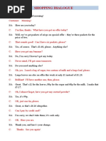 Supermarket Shopping Dialogue | PDF