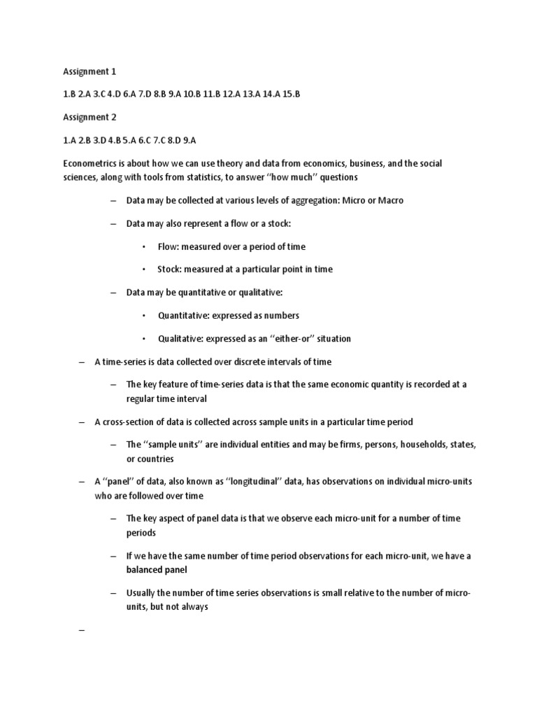 Assignments | PDF | Regression Analysis | Ordinary Least Squares