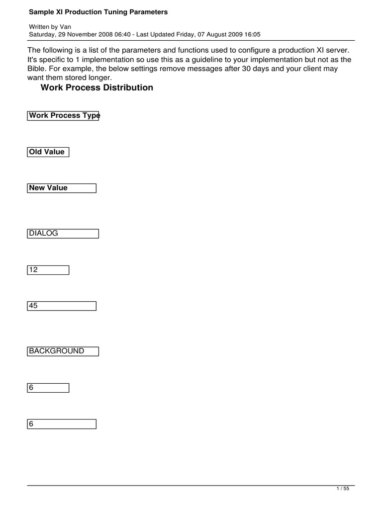 63 Sample Xi Production Tuning Parameters PDF | PDF | Hypertext ...