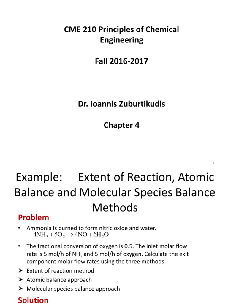 CME 210 Principles of Chemical Engineering Fall 2016-2017 | PDF ...