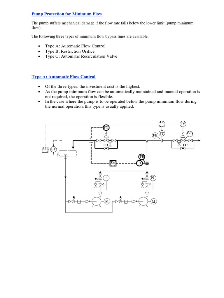 Minimum Flow Bypass Options for Pumps | PDF | Pump | Valve