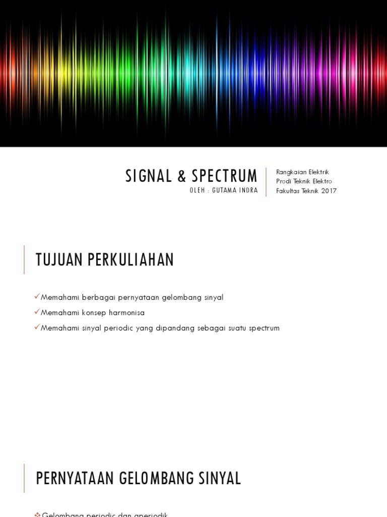 Spektrum Sinyal dan Analisis Harmonis | PDF