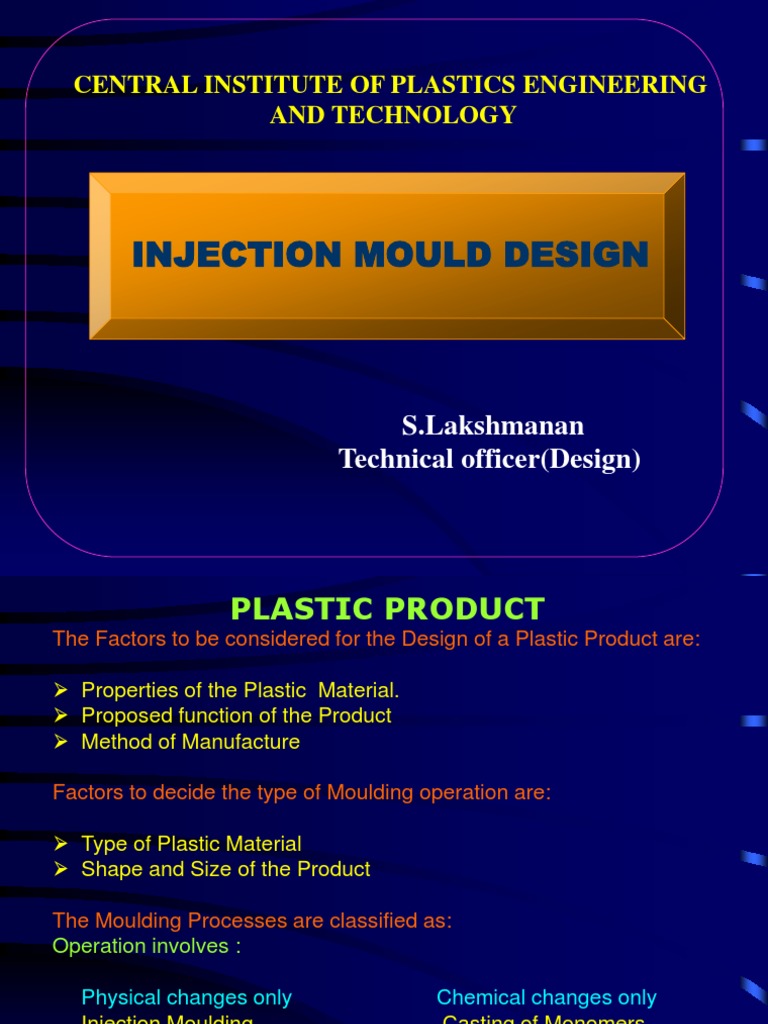 Injection Mould Design Essentials | PDF | Casting (Metalworking ...