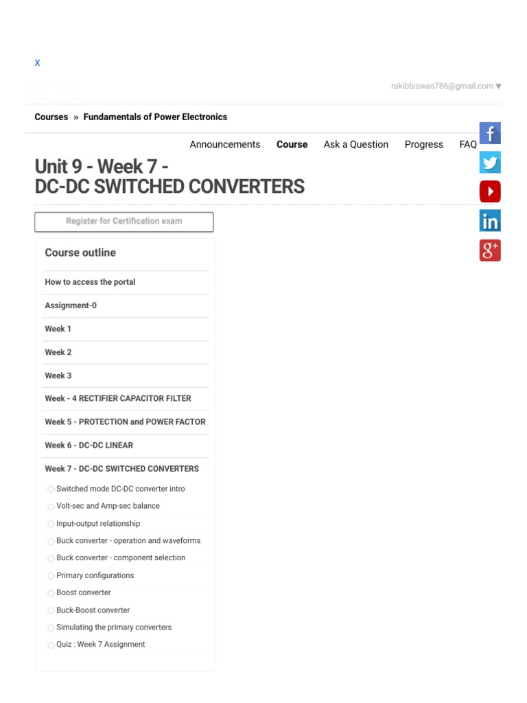 Fundamentals of Power Electronics - Unit 9 - Week 7 - DC-DC SWITCHED ...