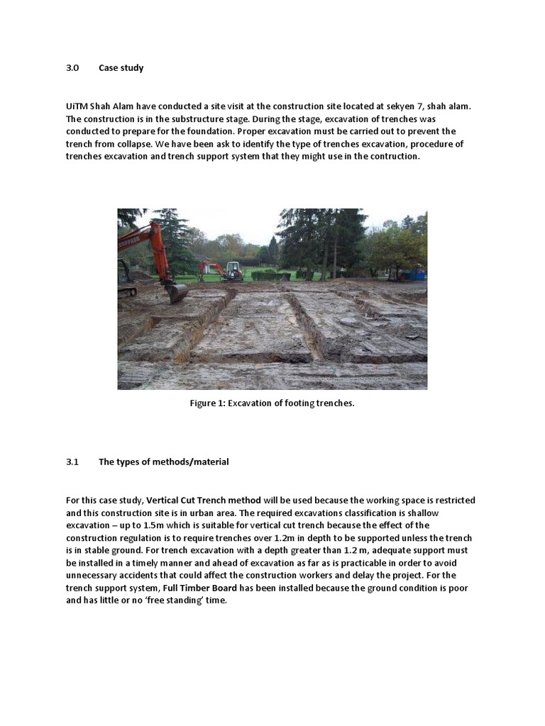 Case Study | PDF | Excavation (Archaeology) | Trench