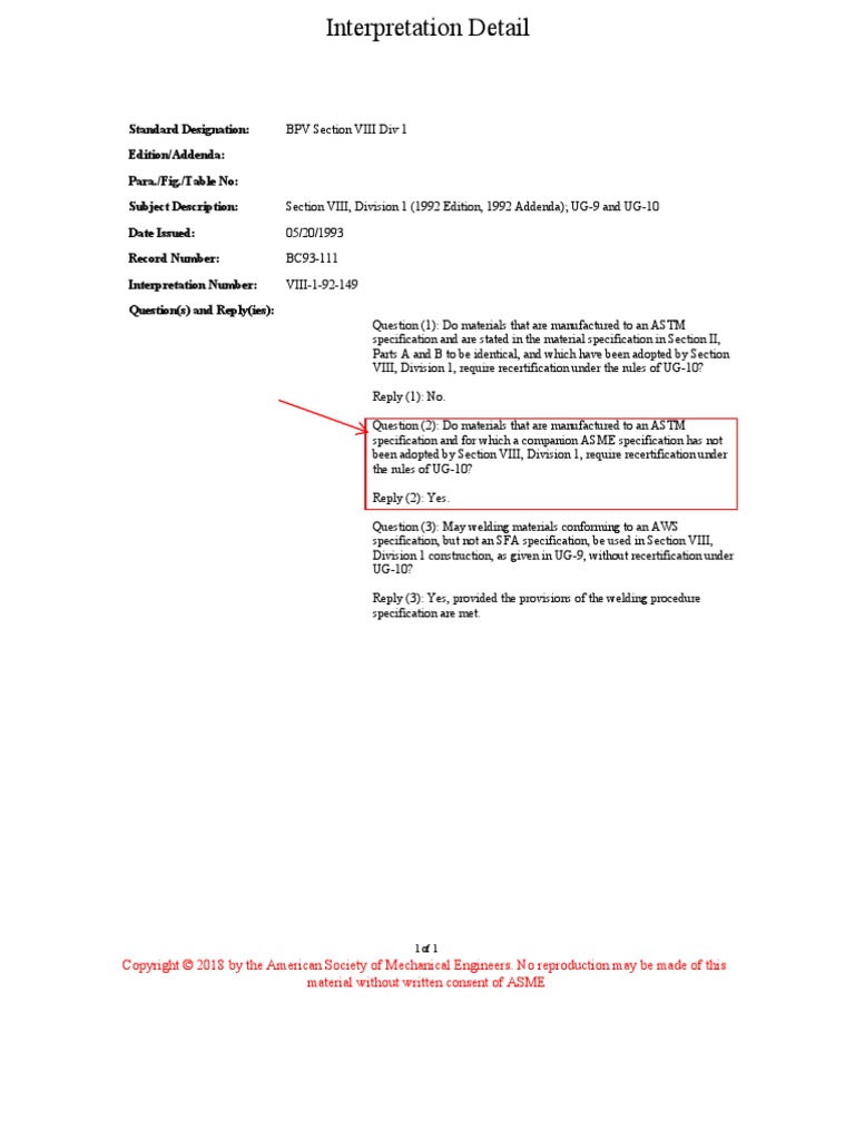 Interpretation ASTM 1 | PDF