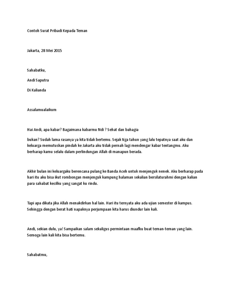 Contoh Surat PR | PDF