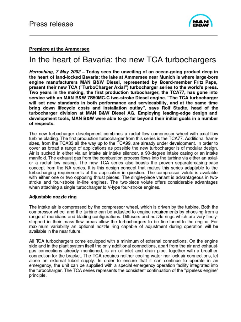 Tca - E2 | PDF | Turbocharger | Bearing (Mechanical)