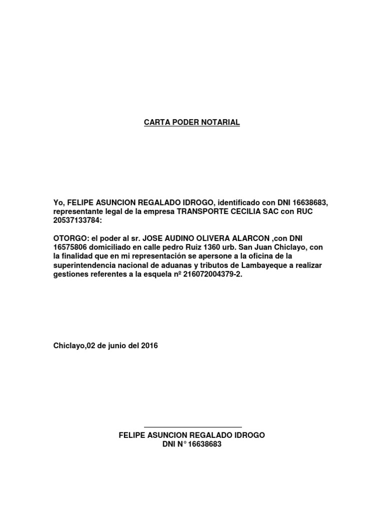 Carta de Tardanza | PDF