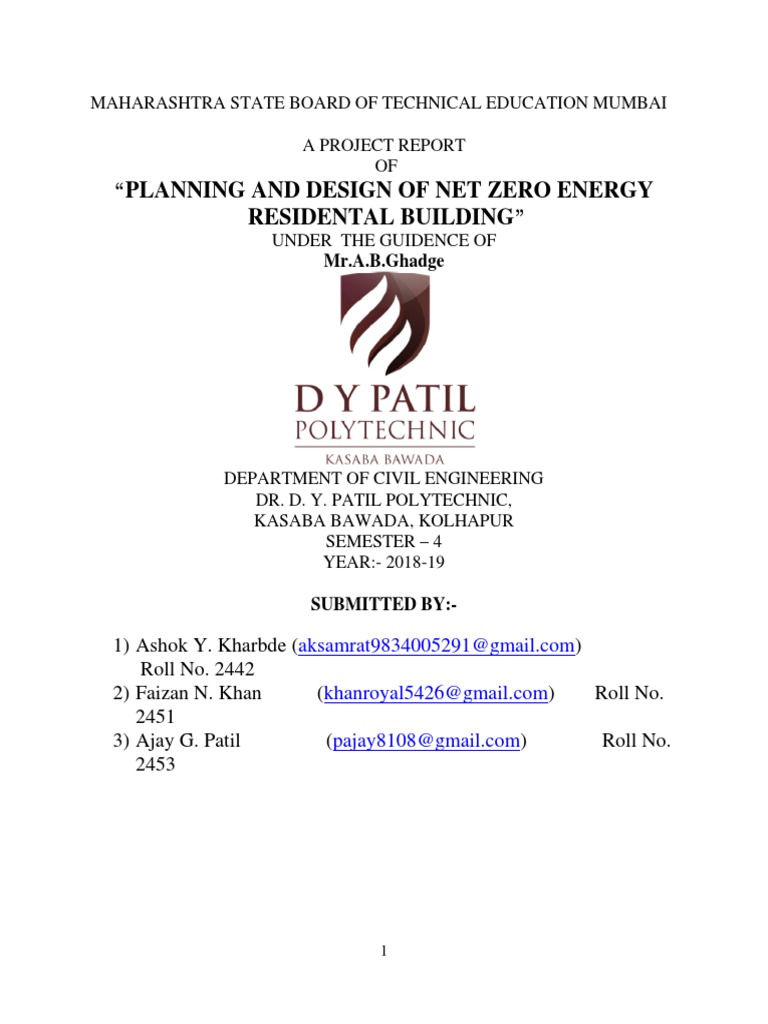 Planning and Design of Net Zero Energy Residental Building | PDF ...