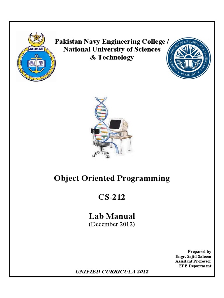 Cs 212 Oop Lab Manual Pdf Pdf Array Data Structure Pointer Computer Programming 