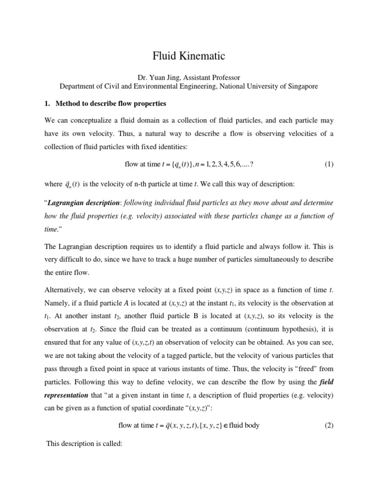 Fluid Flow Fundamentals | PDF | Continuum Mechanics | Fluid Dynamics