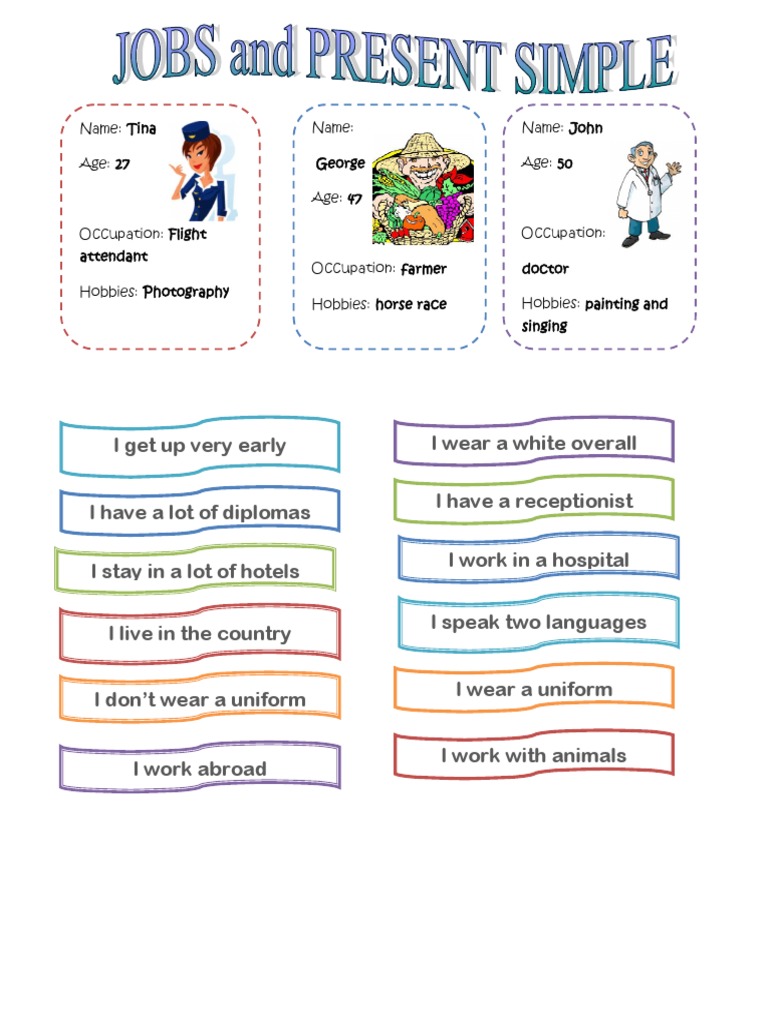 1127 Jobs and Present Simple | PDF