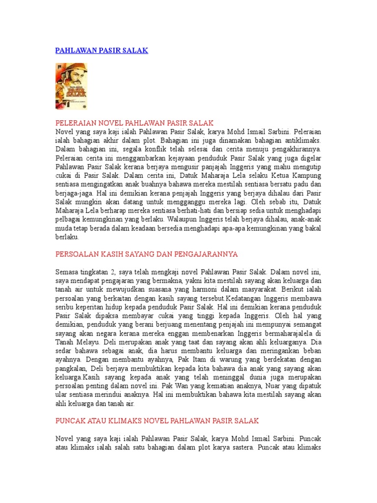 Nota Pahlawan Pasir Salak | PDF
