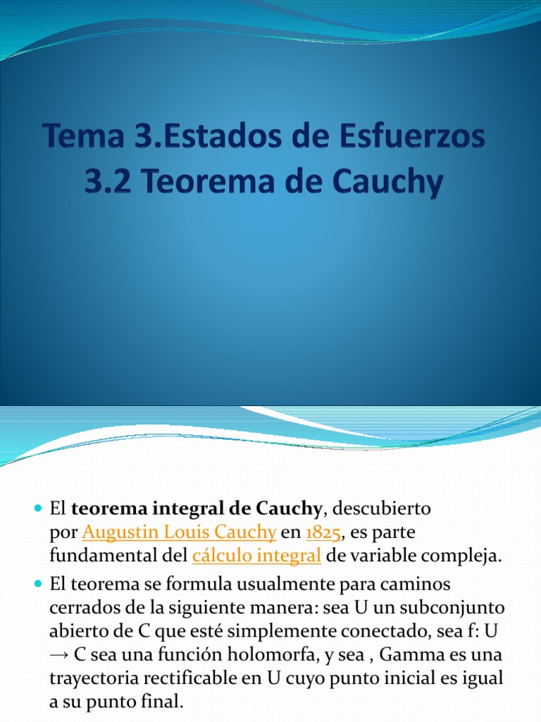 3.2 Teorema de Cauchy | PDF | Funciones y mapeos | Cálculo