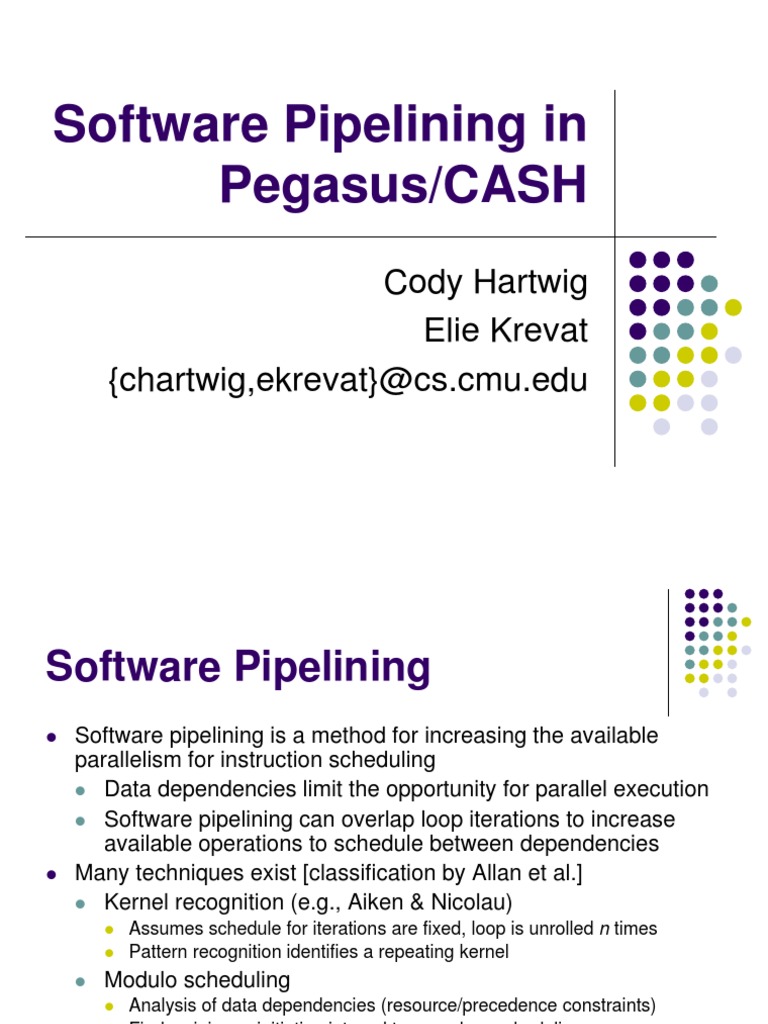Optimizing Software Pipelining in Pegasus | PDF | Areas Of Computer Science | Computer Programming