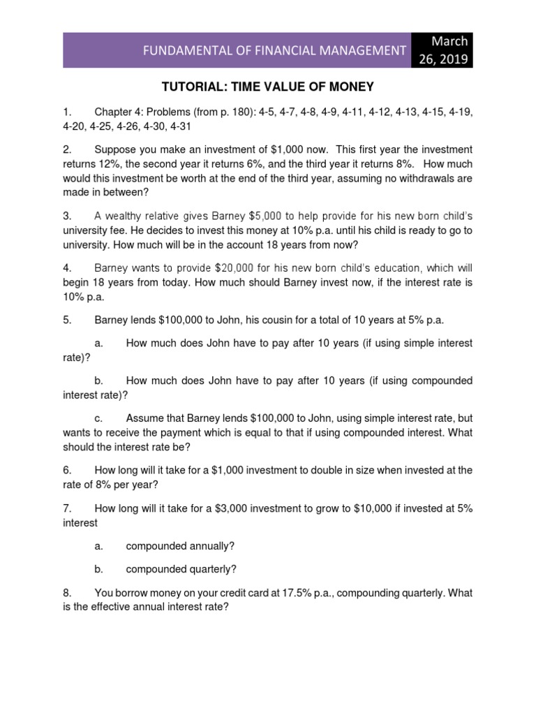 Chapter 4 - Time Value of Money | PDF | Loans | Refinancing